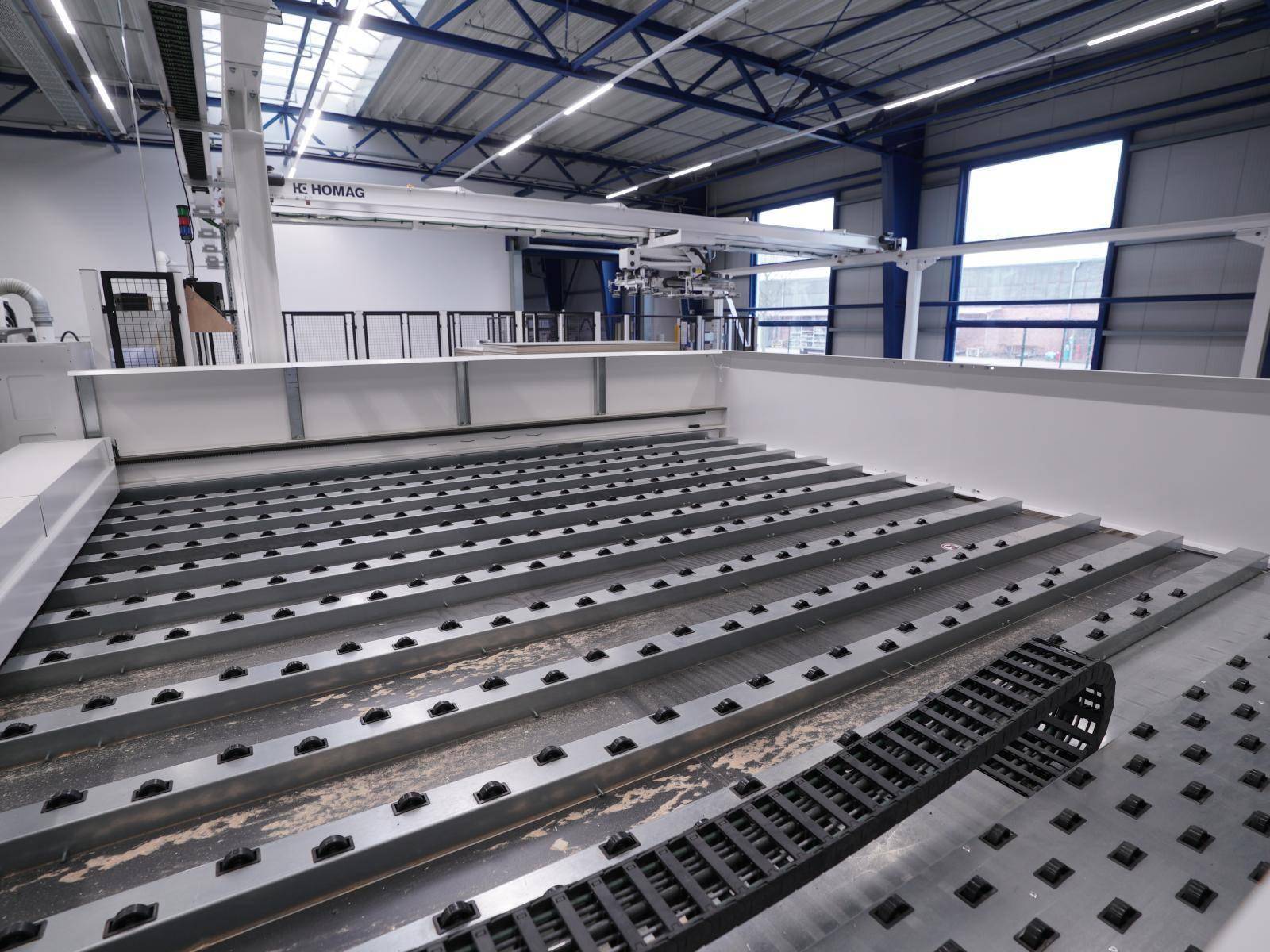 HOMAG Panel sizing cell with automatic storage, nesting CNC and panel ...