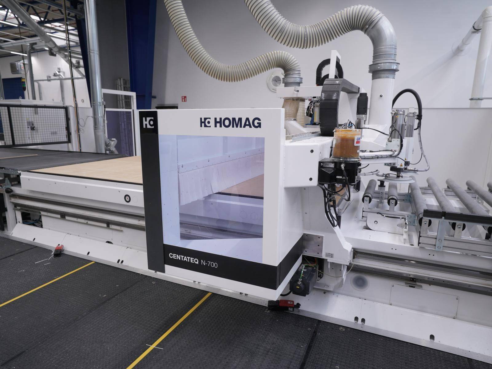 HOMAG Panel sizing cell with automatic storage, nesting CNC and panel ...