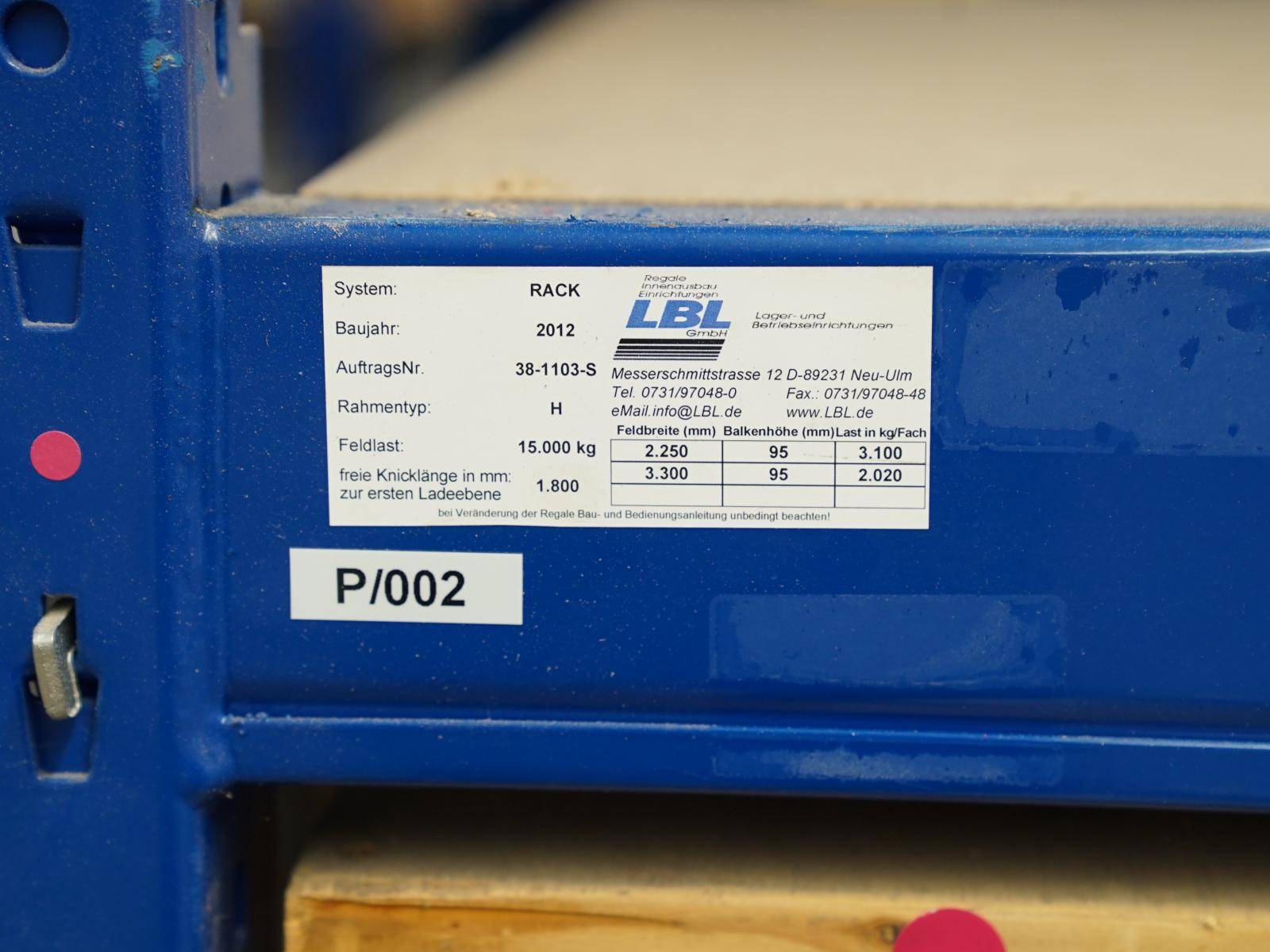 Pallet rack LBL Set (2) buy second-hand