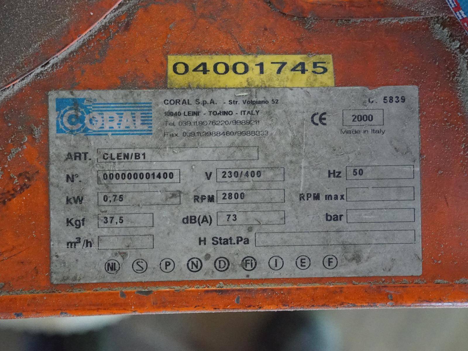 CORAL Mobile dust extraction CLEN /B1 buy second-hand