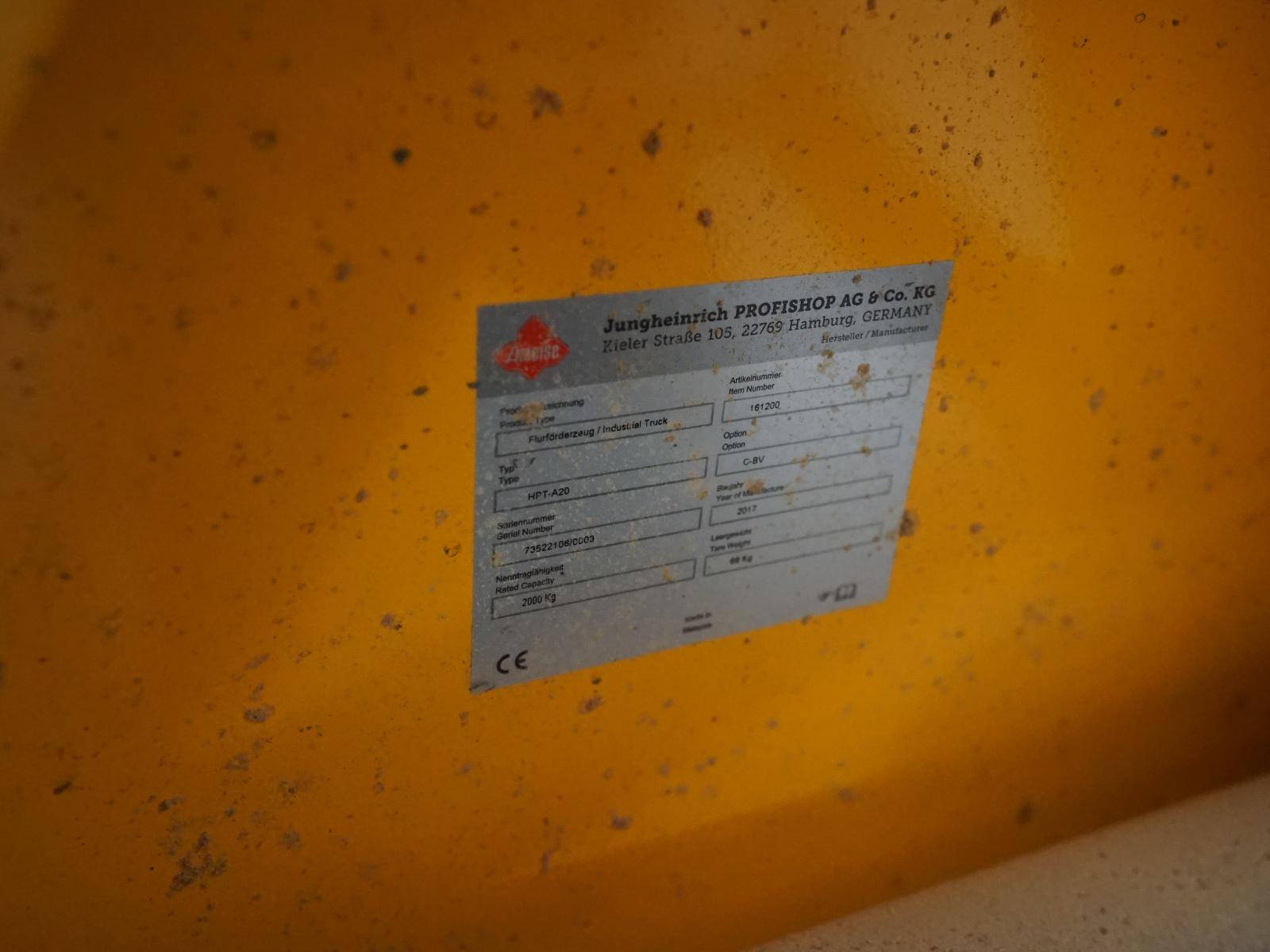 JUNGHEINRICH Hand pallet truck AMEISE HPT A 20 + Haneu GPS 100 buy ...