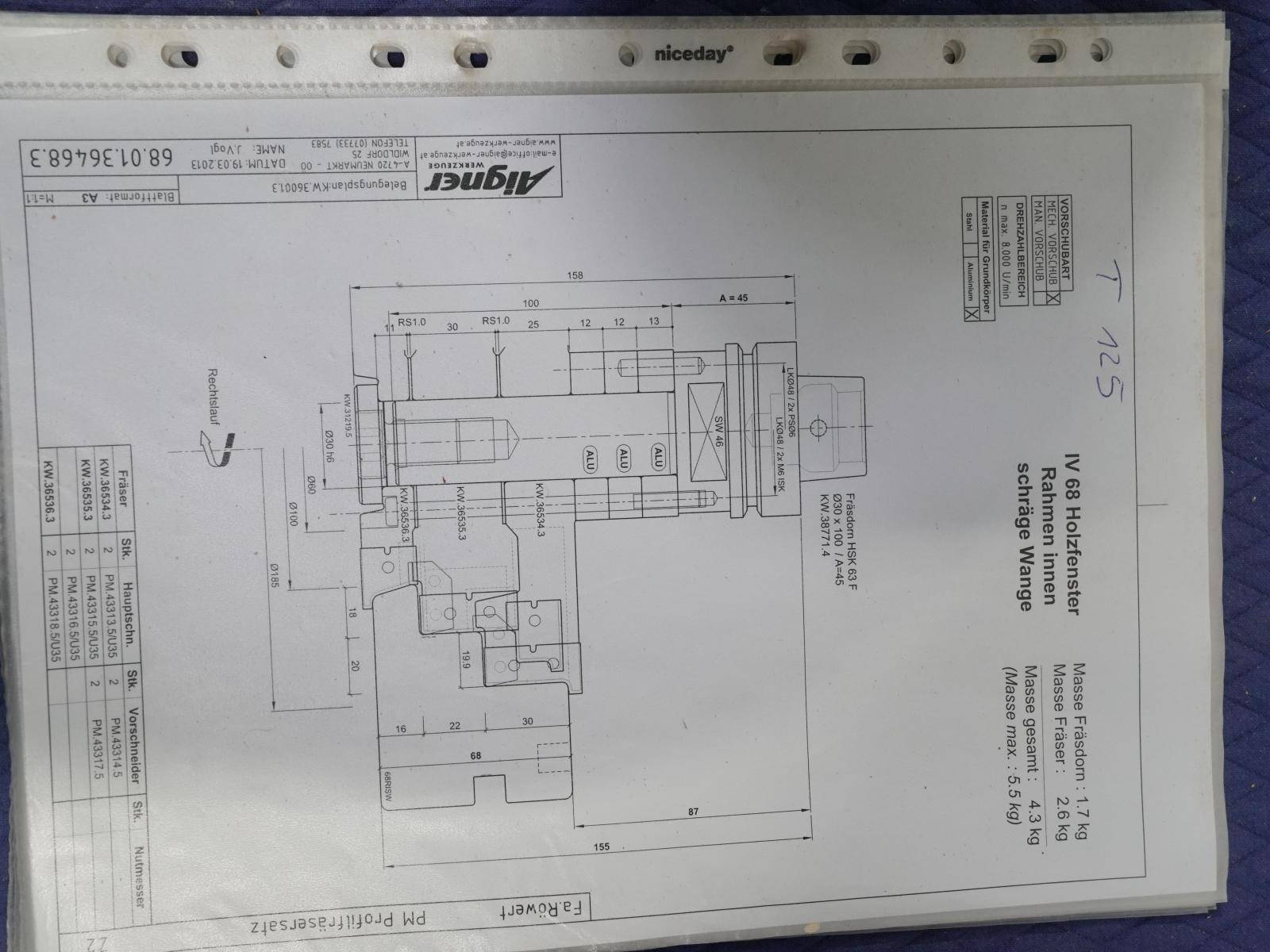 AIGNER CNC window tool set buy second-hand