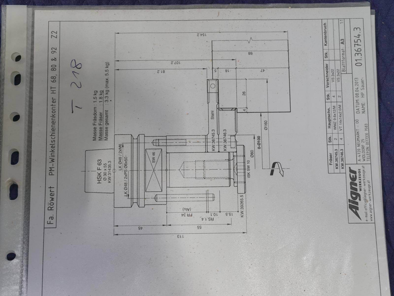 AIGNER CNC window tool set buy second-hand