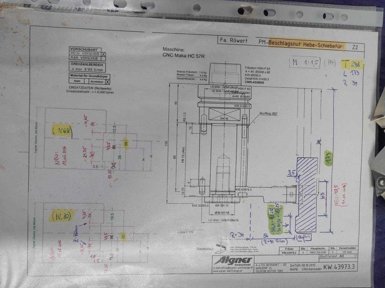 AIGNER CNC window tool set buy second-hand