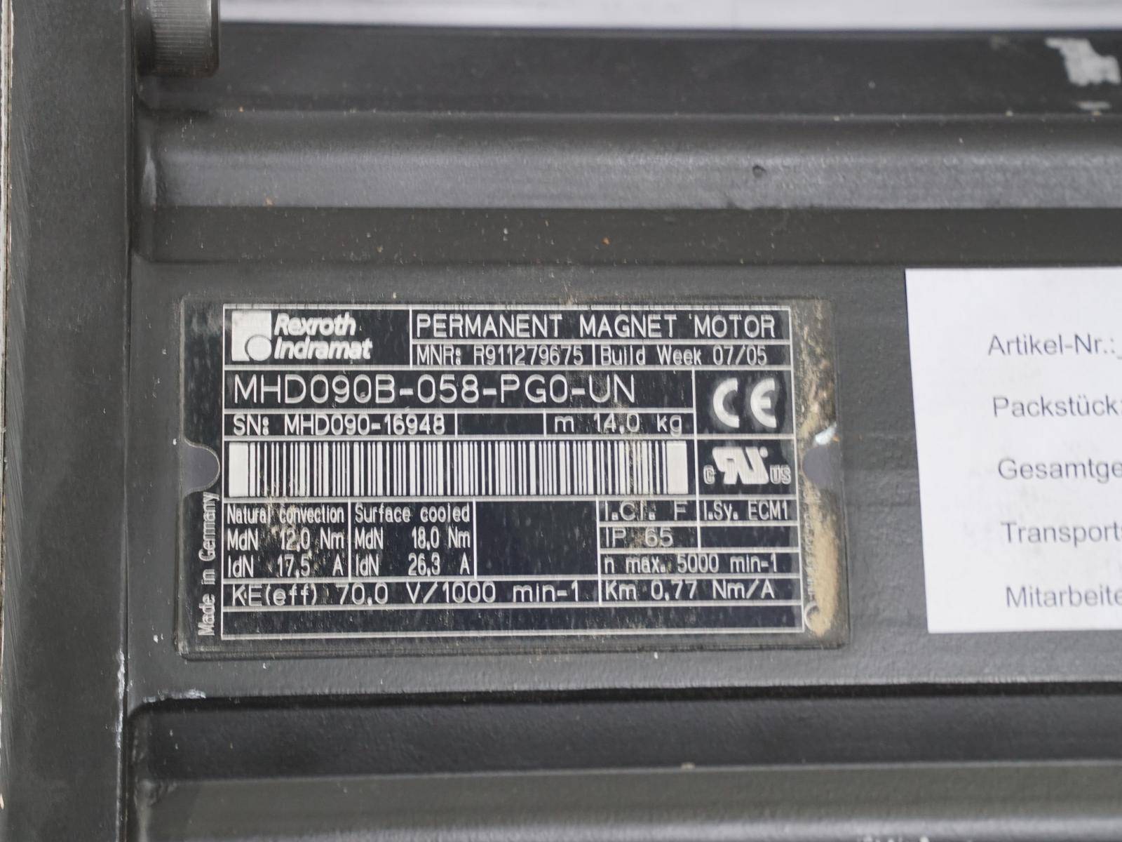 CNC accessories Homag 4075010613 / AC-MOTOR buy second-hand
