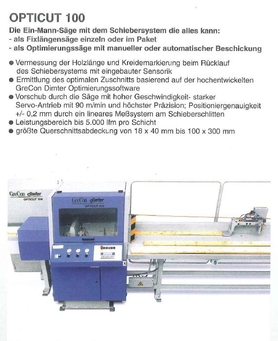 DIMTER OPTICUT 100 - WOOD TEC PEDIA