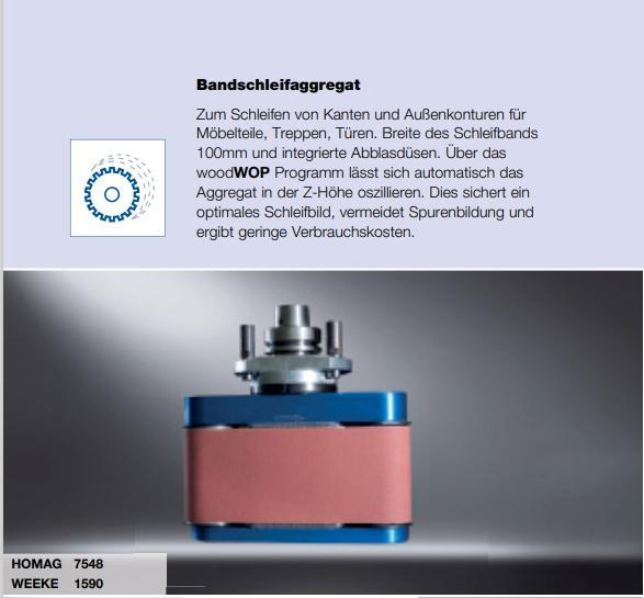HOMAG BANDSCHLEIFAGGREGAT - WOOD TEC PEDIA