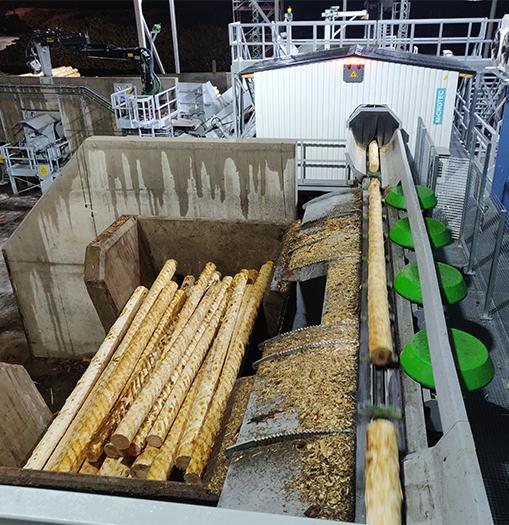 SPRINGER Log conveyor - WOOD TEC PEDIA